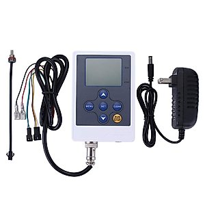 DIGITEN Water Flow Control Meter LCD Display Controller+G1/2" Water Hall Sensor Flow Meter Flowmeter Counter 1-30L/min+G1/2" Solenoid Valve Normally Closed N/C+DC 12V Power Adapter