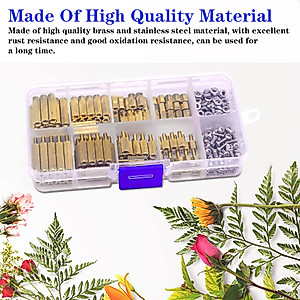 Csdtylh 280Pcs M2.5 Motherboard Standoffs&Screws&Nuts Kit, Hex Male-Female Brass Spacer Standoffs, Laptop Screws for DIY Computer Build, Electronic Projects, Raspberry Pi, Circuit Board etc.