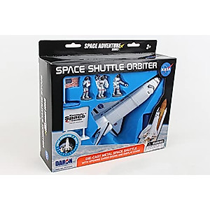 Daron Worldwide Trading Inc. Space Shuttle with Stand 3 Astronauts, American Flag and Kennedy Space Center Sign
