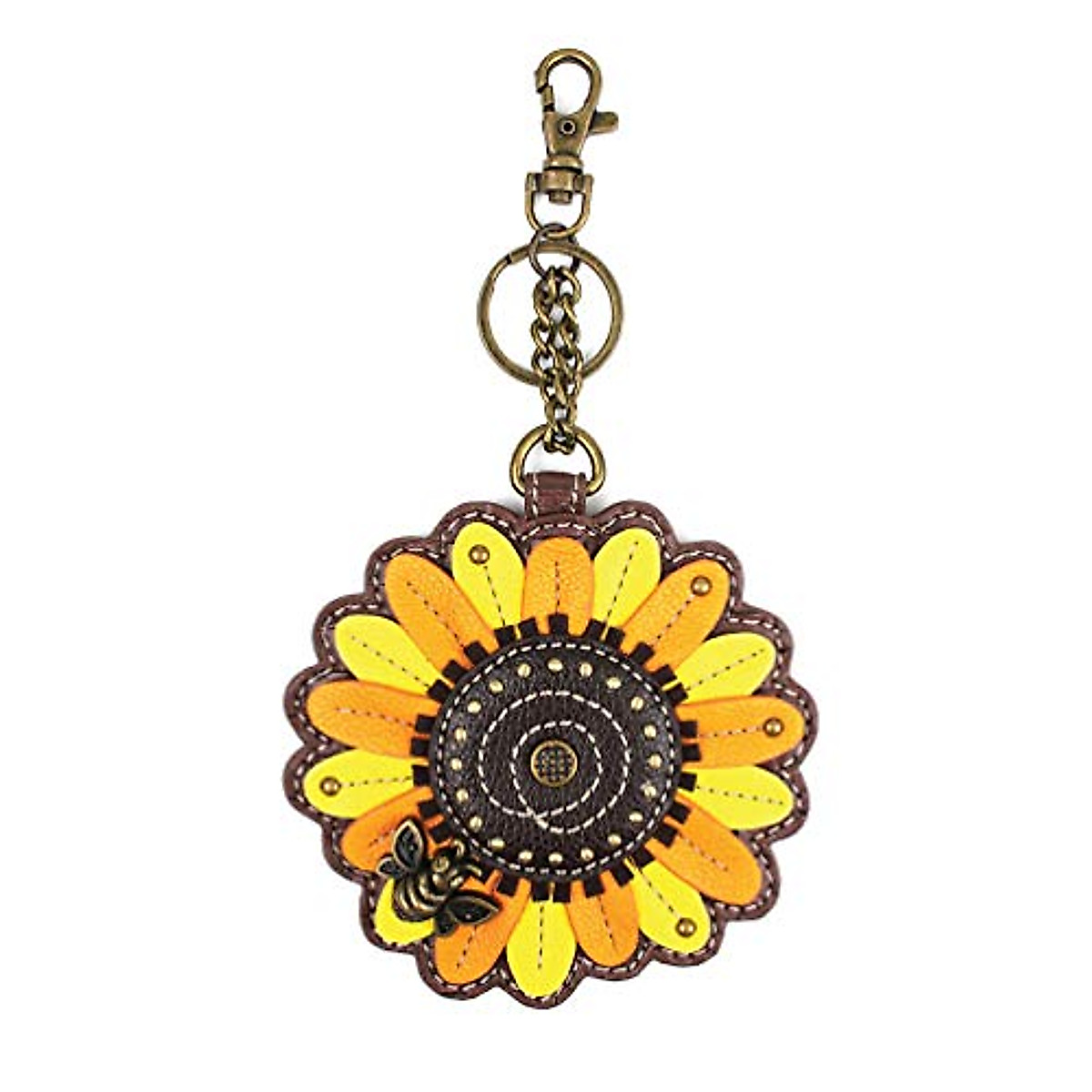 CHALA Plant Life Collection Women's Decorative Key Fob/Coin Purse Accessory (Sunflower)