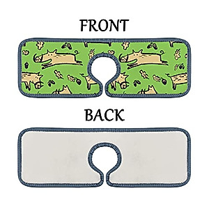Kitchen Faucet Absorbent Mat 3 Pieces Cute Boars Animals Faucet Sink Splash Guard Bathroom Counter and RV,Faucet Counter Sink Water Stains Preventer