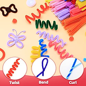 Praisebank Pipe Cleaners, Pipe Cleaners for Crafts (200pcs 20 Multi-Colored),12 inch Long Pipe Cleaners in 20 Colors.