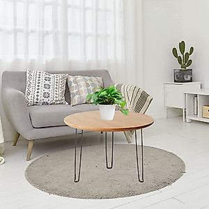 Foldable Hairpin Leg, 16" Metal Folding Table Legs, Heavy Duty Black Furniture Legs for Bench, Coffee Table, Laptop, Mini Computer Desk with Mounting Screw