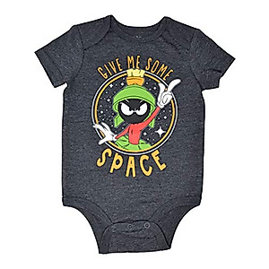 Warner Bros. Looney Tunes Baby Boys 3 Pack Bodysuits: Bugs Taz Marvin 6-9 Months