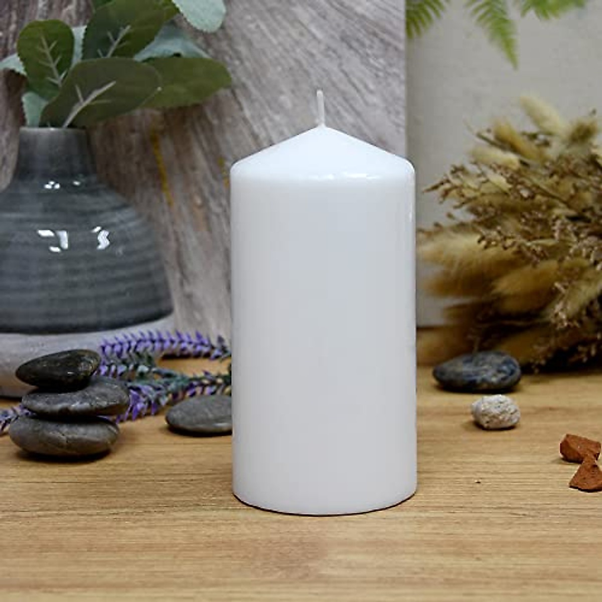 Zest Candle Pillar Candles, 3 by 6-Inch, White s