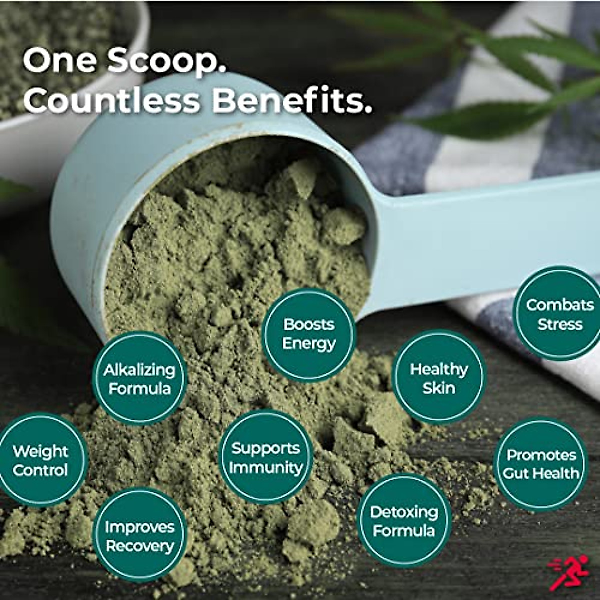 Power Greens, Superfoods Greens Powder, Super Greens, Improve Energy, Recovery and Performance, Probiotics & Digestive Support, Berry Flavor, 30 Servings