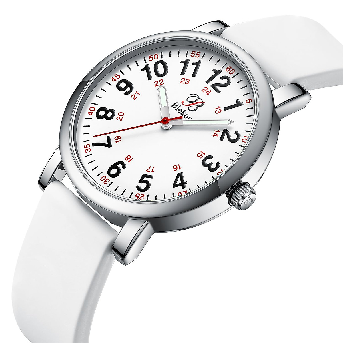 Blekon Original Nurse Watch for Medical Professionals and Scholars – Various Scrub Colors, Easy Read Dial, Military Time with Second Hand, Silicone Band, 3 ATM Water Resistant