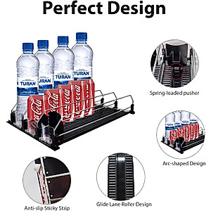 ikaufen Drink Organzier for Fridge-Saving Drink Plastics Dispenser for Fridge - Organize Your Refrigerator with Ease(16.4inch, 3 Rows)