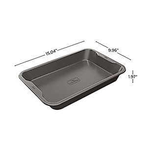 Ninja B30613 Foodi NeverStick Premium 9 inch x 13 inch Cake Pan, Nonstick, Oven Safe up to 500⁰F, Dishwasher Safe, Grey