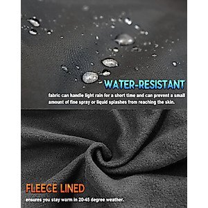 Yogipace Petite Women's Water Resistant Thermal Fleece Pants Winter Lounge Running Sweatpants with Pockets,29",Black,M