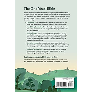The One Year NLT Large Print Thinline Bible (Softcover) The Entire Bible in 365 Readings in the Clear and Trusted New Living Translation
