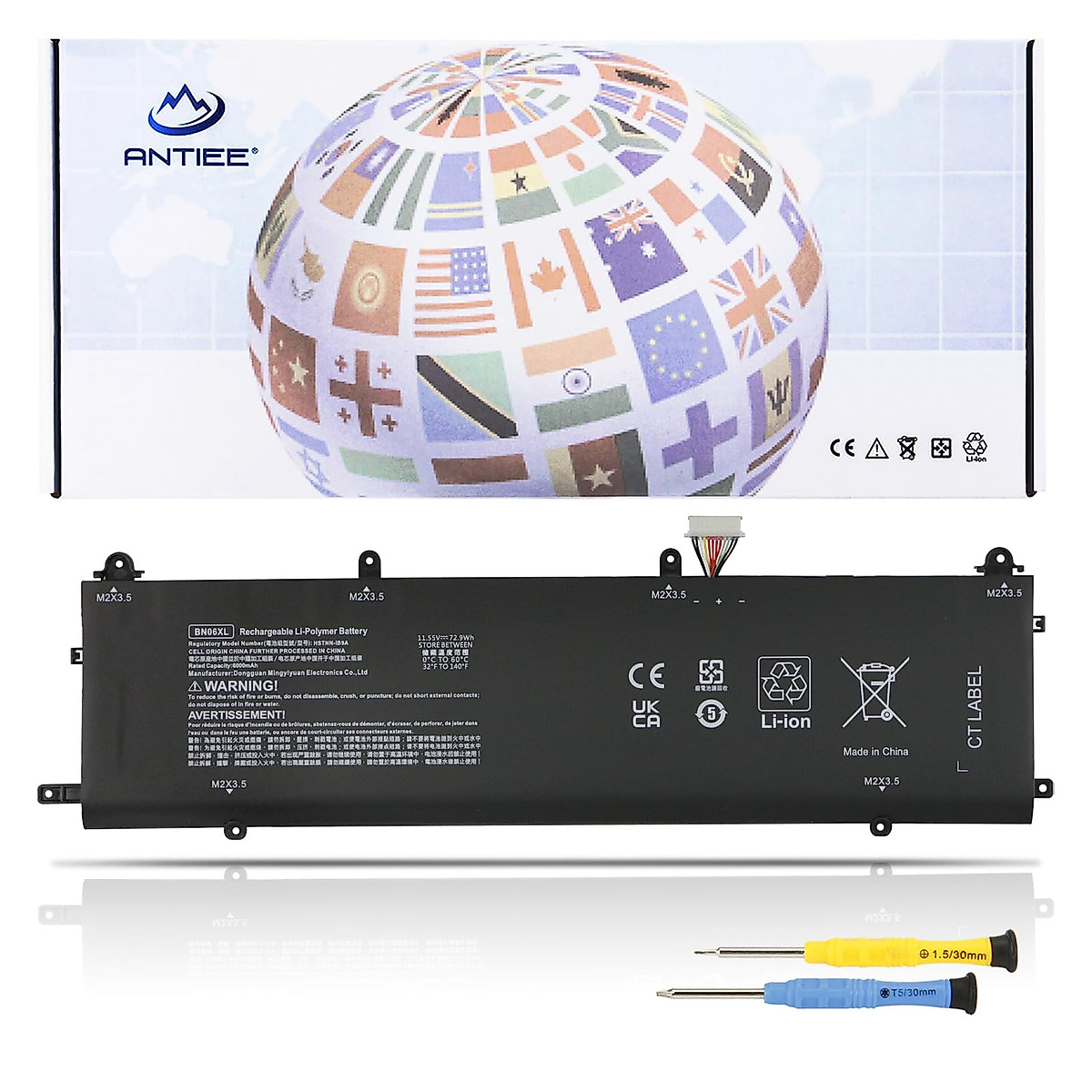 BN06XL L68299-005 Laptop Battery Replacement for HP Spectre X360 Convertible 15-EB000 15T-EB000 15T-EB100 15-EB0005UR 15-EB0035TX 15-EB0025TX 15-EB0053TX 15-EB0083NR BN06072XL L68235-1C1 72.9Wh