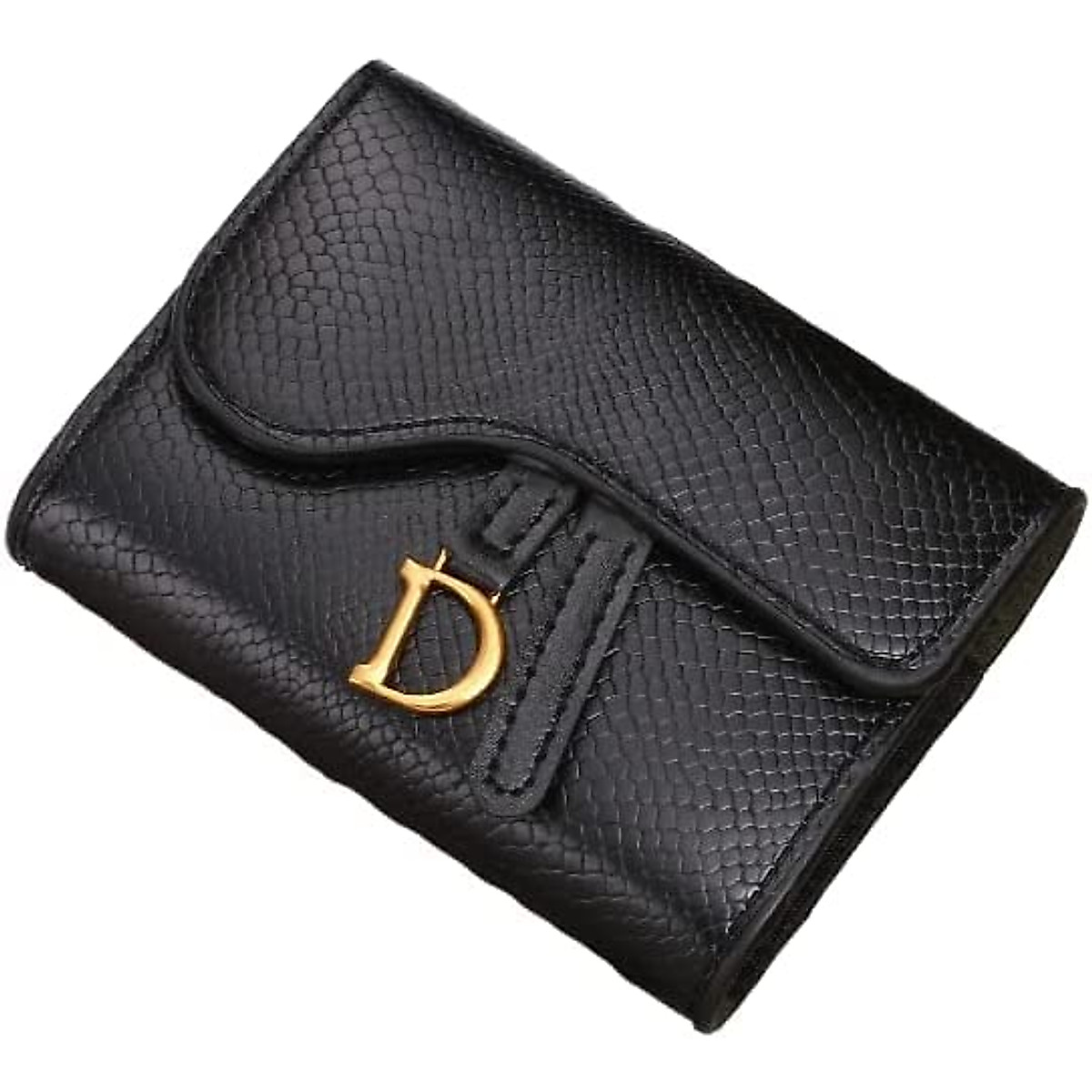 Fashion Wallets New Women Short PU Wallet Large Capacity Folding Wallet Coin Purse Card Holder Hasp Wallet Fashion Clutch Coin Purse Cardholder Fashion Quality Wallets (Color : A2 Black Wallet)
