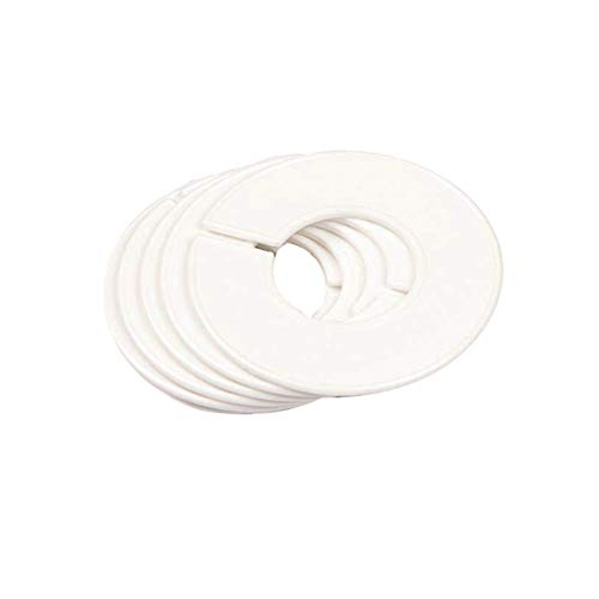 UUYYEO 10 Pcs Round White Clothing Rack Size Dividers Hangers Closet Dividers