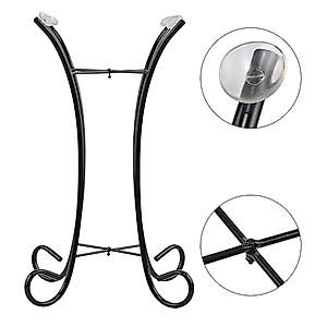 Alpine Corporation KPP160 Birdbath Metal Stand, 25 Inch Tall, 18"L x 18"W x 23"H, Black