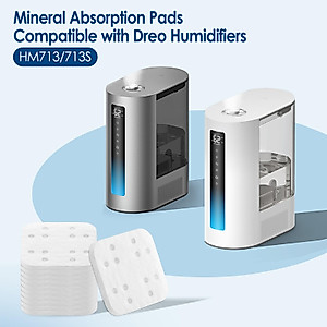 Gazeer 32-Pack Mineral Absorption Pads for Humidifiers, Compatible with Dreo Humidifiers HHM713/713S, Reduce Limescale, Improve Humdification Efficiency
