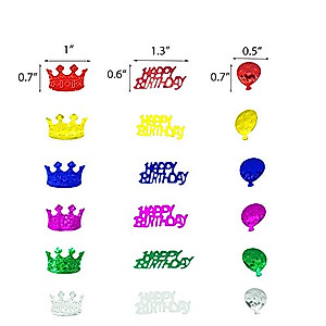 Happy Birthday Confetti-Foil Sprinkles Multicolor Birthday Sequins,Birthday Metallic for Birthday Party Supplies(Birthday)