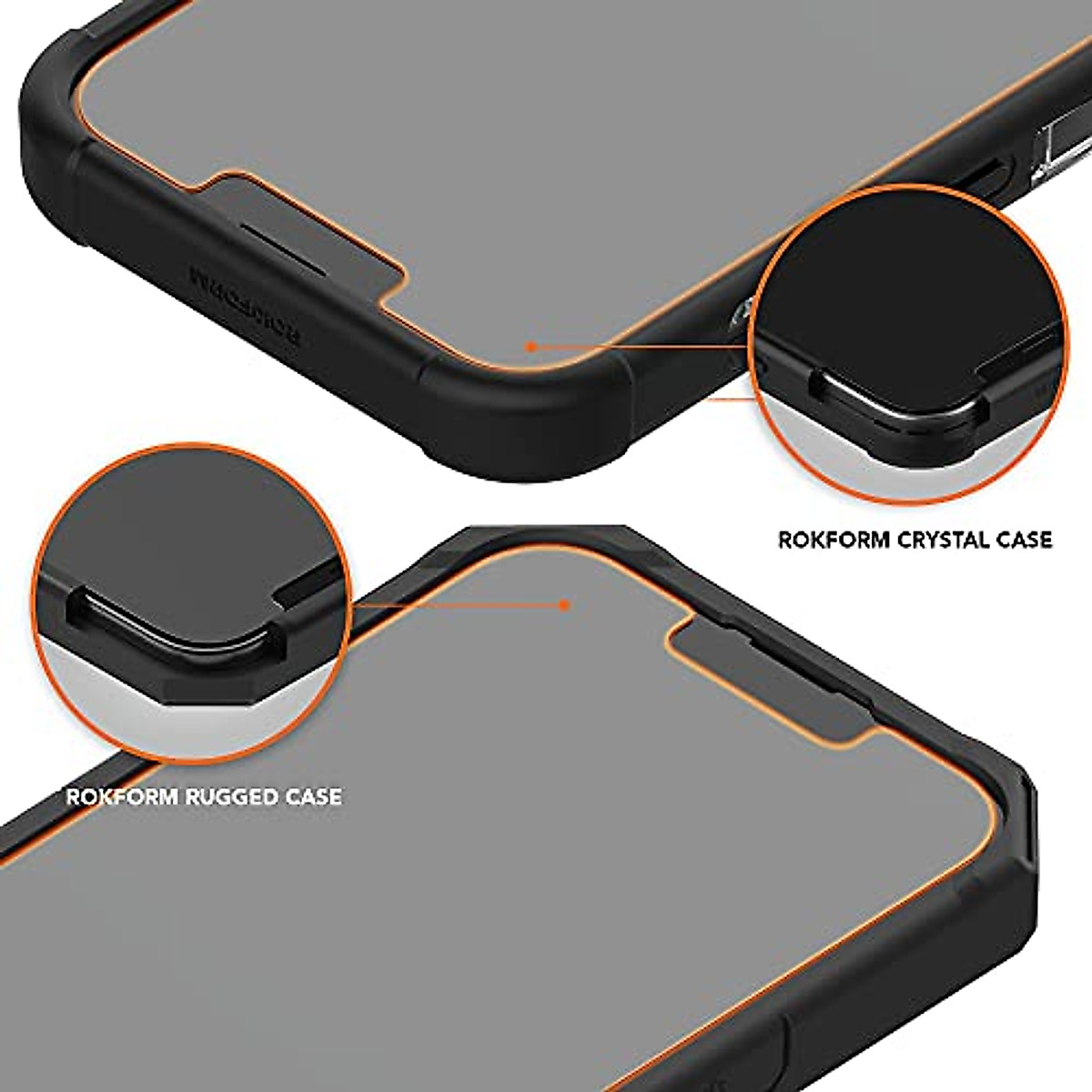 Rokform - iPhone 13 Pro Max Rugged Case + 2-Pack Screen Protector Kit (Clear)