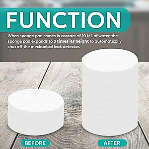 Metpure Replacement Pads for Automatic Leak Detectors in Under Sink Reverse Osmosis Water Filtration Systems - Replacement Pads Only 5/8" Diameter x 5/16" Height (2 Pack)