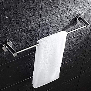 DDBATYYEH Towel Rail Towel Shelfs,Bathroom Shelves Towel Round Round Bar Fixing Screw Kitchen Bathroom Rack Polished Bath Towel Holder, 82cm