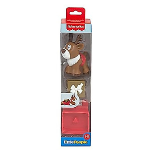 Fisher-Price Little People Holiday Figure Set; Reindeer, Sleigh & Present