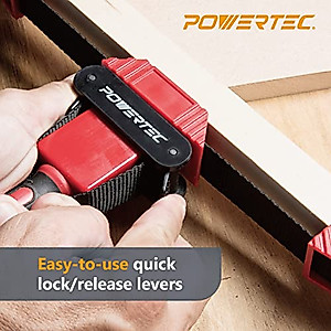 POWERTEC 71122 Deluxe Polygon Quick Release Band Clamp | Woodworking Frame Clamping Strap Holder