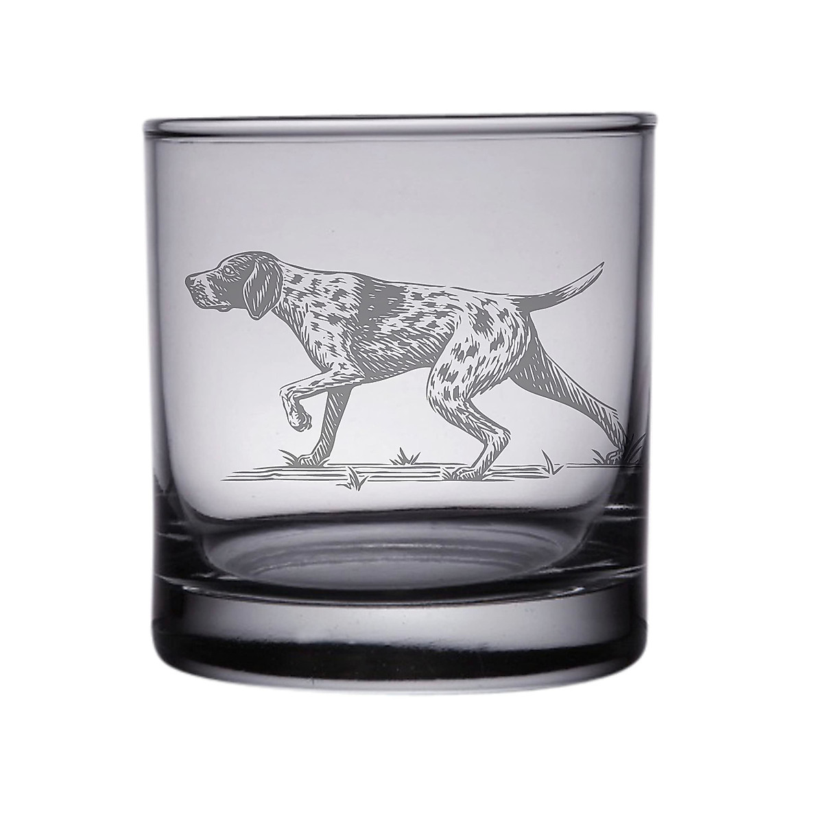 HullSpeed Designs German Shorthaired Pointer Engraved Rocks & Whiskey Glasses (Set of 2)