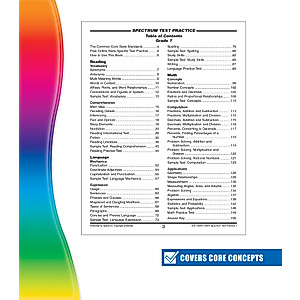 Spectrum Test Practice 7th Grade Workbooks All Subjects, Math, Language Arts, and Reading Comprehension Grade 7 Reproducible Book, Vocabulary, Writing, and Math Practice for Standardized Tests