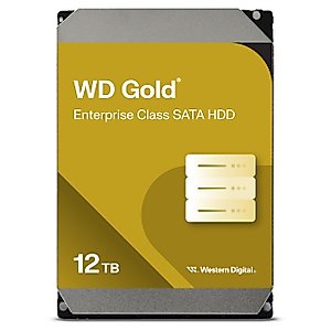 Western Digital 18TB WD Gold Enterprise Class Internal Hard Drive - 7200 RPM Class, SATA 6 Gb/s, 512 MB Cache, 3.5" - WD181KRYZ