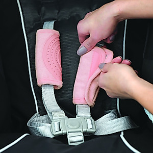 Travel Bug Baby 2 Piece Car Seat Strap Cover Teether Set (Pink)