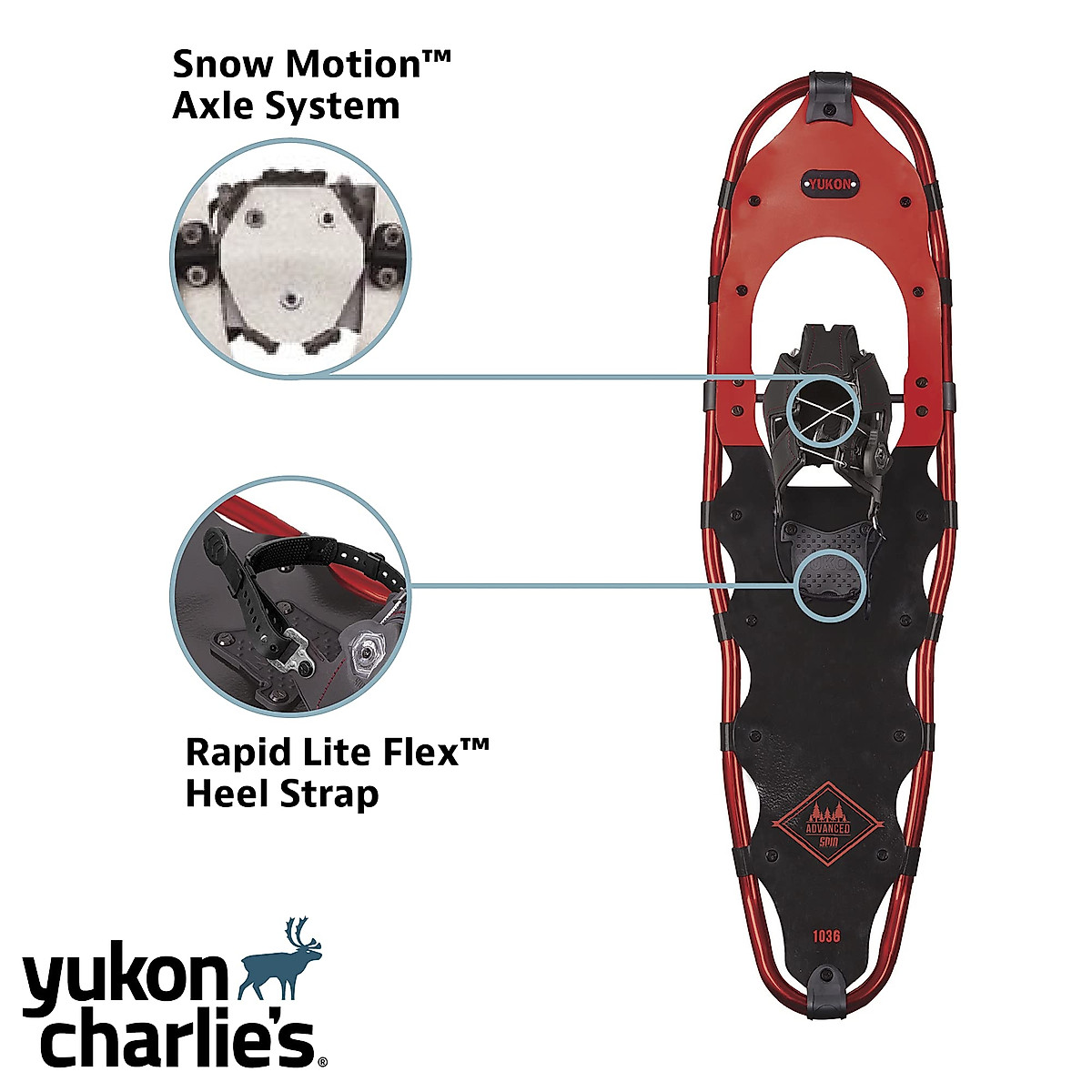 Yukon Charlie's Advanced Spin Snowshoe, 10-inch x 36-inch