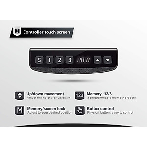 FEZIBO Dual Motor Height Adjustable Electric Standing Desk with Keyboard Tray, 48 x 24 Inch Sit Stand Table with Splice Board, Black Frame/Rustic Brown and Black Top