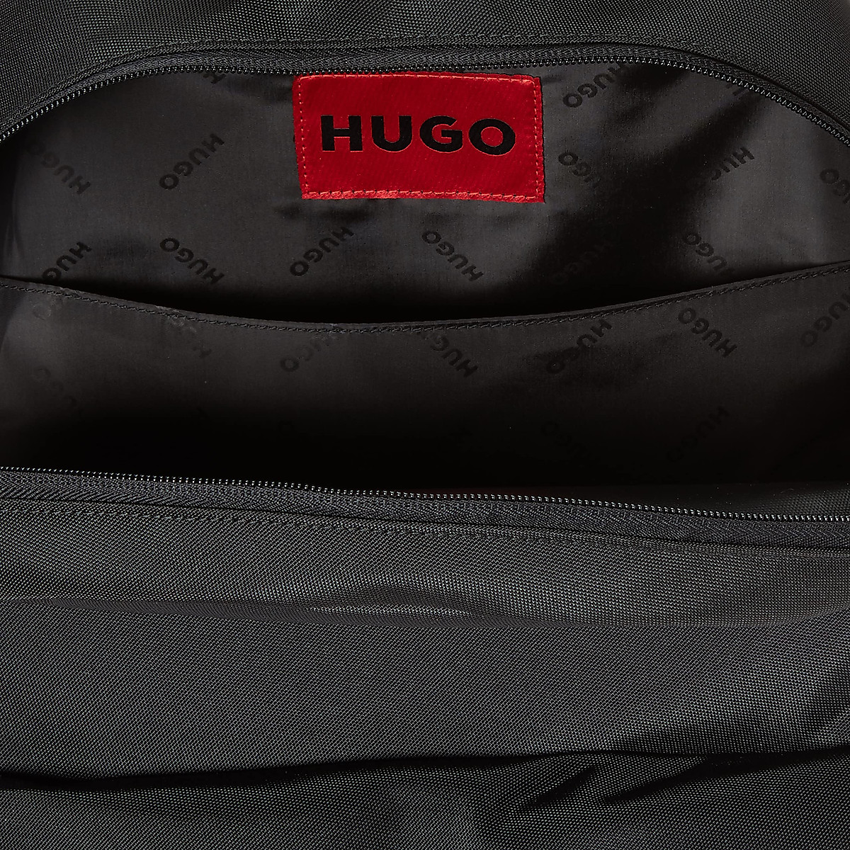 HUGO Men's Nylon Backpack, Black Metal, One Size
