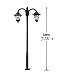 Evemodel LYM18 10pcs Model Railway Led Lamppost Lamps Street Lgihts HO Scale 6cm 2.36inch 12V New