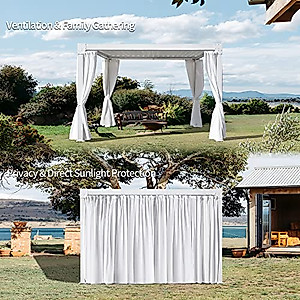 Meetleisure 10’ x 12’ Outdoor Louvered Pergola - Patio Aluminum Pergola with Adjustable Louvered Roof, Water-Proof Gazebo Sunshade Shelter with Netting Included, White Frame