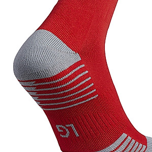 adidas Copa Zone Cushion 4 Soccer Socks (1-Pair) for Men, Women, Boys and Girls, Team Power Red/White, Medium
