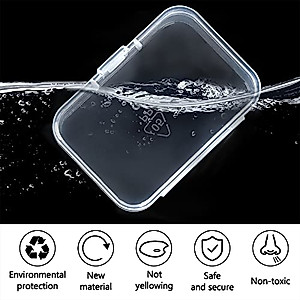 12 Pack Plastic Clear Beads Storage Box Organizer Small Storage Containers Mini Organizer Storage Box with Hinged Lid for Small Items Crafts Jewelry