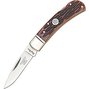 Rough Ryder Lockback Amber Bone