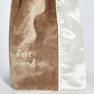 Bunnies By The Bay "The Bear" Buddy Blanket - 16" Stuffed Bear and Baby Security Blanket - Super Soft Velour with Satin Lining - Gray