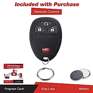 KeylessOption Keyless Entry Remote Control Car Key Fob Replacement for 15913421