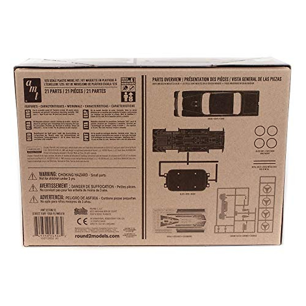Round 2 Unknown AMT Street Fury 1958 Plymouth - Slammers SNAP (AMT1226M)