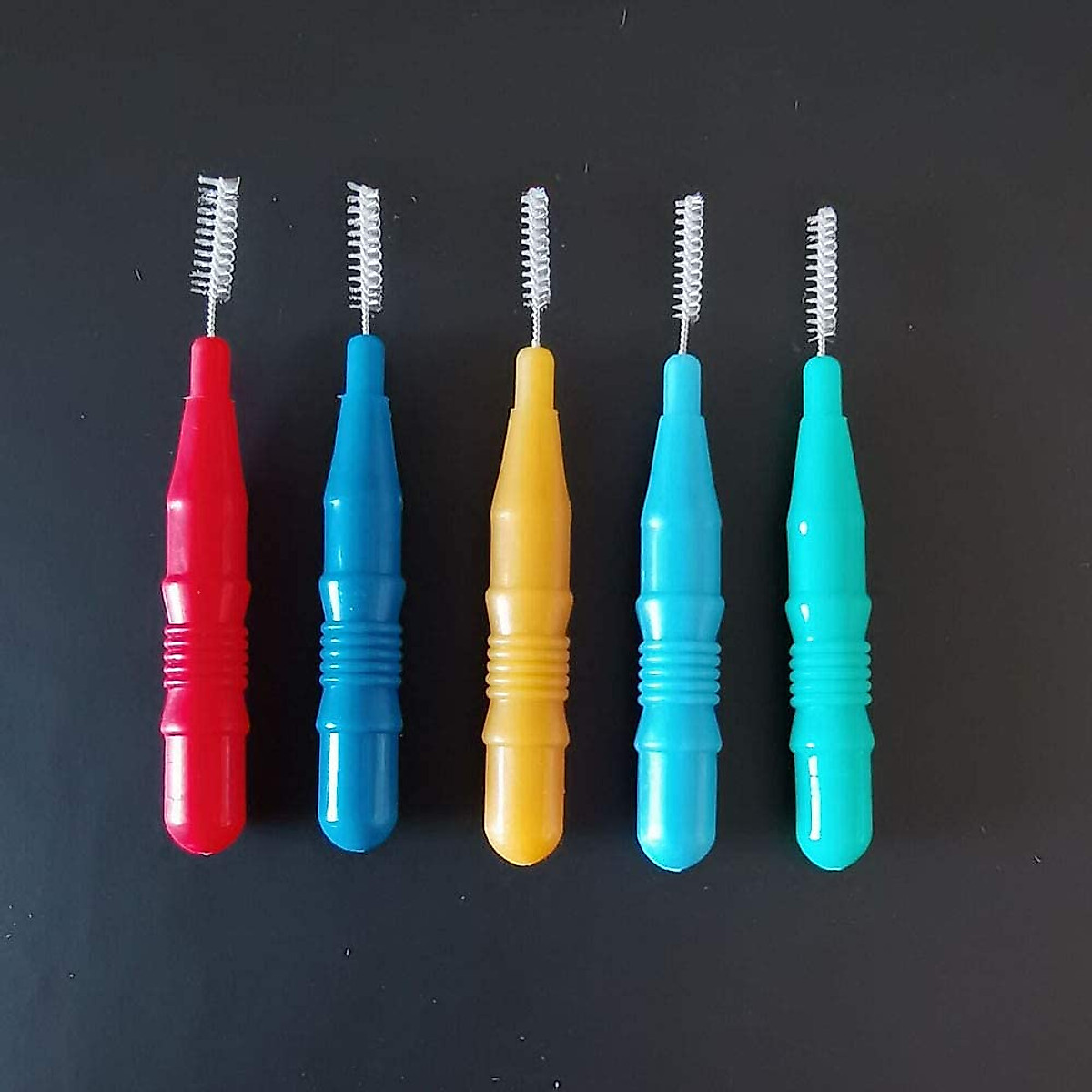 N Noble One 50Pcs Interdental Slim Brushes 0.7-1.2mm Dental Brushes Between Teeth Gum Flosser Picks Tooth Cleaning Tools for Children and Adult