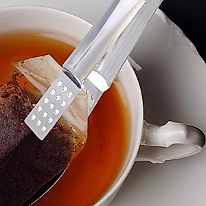 Teabag Tongs Squeezer | Stainless Steel Tea Bag Tongs - Tea Bag Squeezer Tea Bag Holders & Rests Tea Bag Strainer Clips Herb Or Sugar Ice Cube for Kitchen Bar Tool Speesy