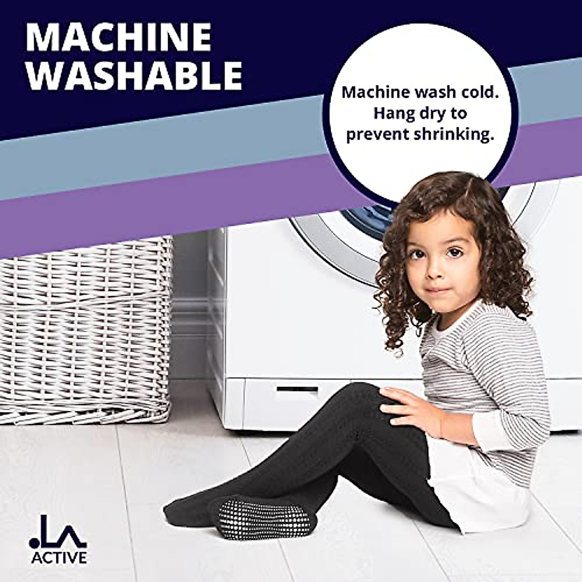 LA ACTIVE Baby Girl Tights Warm Cotton Leggings Tights, Non-Skid Seamless Cable Knit Stockings for 1T-2T Infant Toddler, Burgundy/Gold/Vanilla/Charcoal/Black-5 Pairs