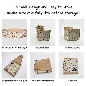 SUNWUKING Toddler Sand and Water Table - Foldable and Portable Ball Pit, Small Sandbox and Baby Sensory Play Activity Center Ideal for Game Room, Pet Bathing and Summer Fun 32 * 8 Inches