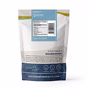 Cultures for Health Whole Wheat Sourdough Starter | Dehydrated Heirloom Culture for DIY Artisan Bread | Perfect for Muffins, Pancakes, Whole Wheat Pasta, & More | Non-GMO Prebiotic Sourdough Bread