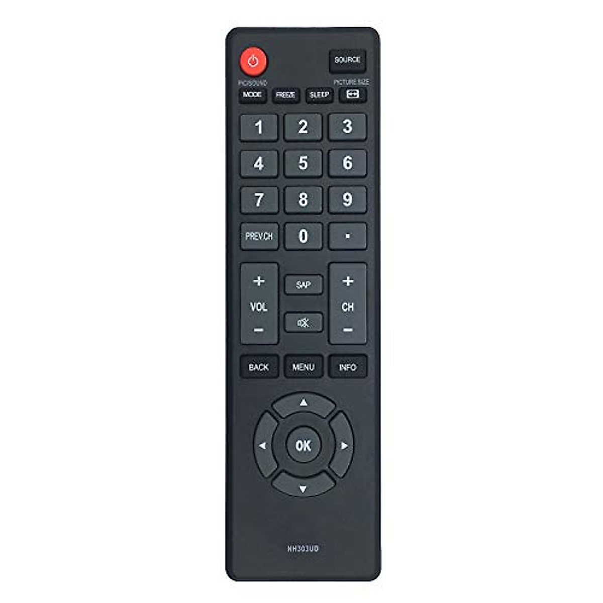 NH303UD Replaced Remote fit for Emerson TV LE391EM4 LF320EM4A LF391EM4 LF461EM4 LF320EM5S LE240EM4 LE320EM4 LF320EM4 LF501EM4 LF461EM4 LF501EM4 LF501EM4F LE240EM4 LE290EM4 LE320EM4 LF320EM4 LF320EM