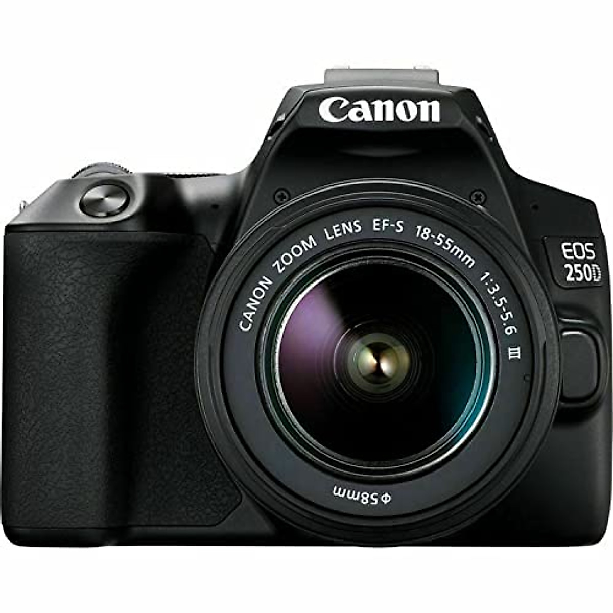 Camera Bundle for Canon EOS 250D (SL3) DSLR Camera with EF-S 18-55mm f/3.5-5.6 III Lens Bundle, Accessories (Extra Battery, Digital Slave Flash, 128Gb Memory, 50" Tripod and More)