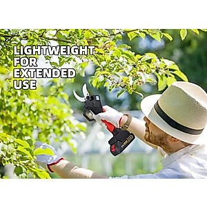 Cordless Pruning Shears, Electric Pruner, 2 Pack 21V Lithium Battery, SK5 Blades, 1.6 Inch Cutting Diameter (21V Pruner)