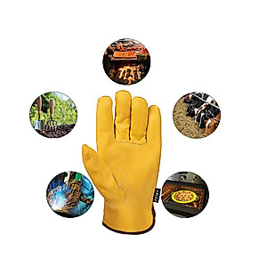 FZTEY Thorn Proof Gardening Men & Women Gloves Breathable Flexible 8(Medium)